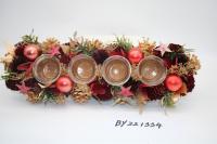 China Artificial Pine Cone Christmas Candle Holder Decoration for Table Centerpiece 6x6 Inch for sale