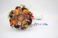 China Artificial Pine Cone Christmas Candle Holder Decoration for Table Centerpiece 6 Inch for sale