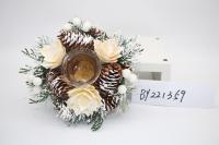 China Artificial Pine Cone Christmas Candle Holder Decoration for Table Centerpiece 6 Inch for sale