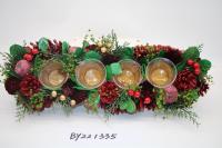 China Artificial Pine Cone Christmas Candle Holder Decoration for Table Centerpiece 6x4 Inch for sale