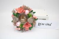 China Artificial Pine Cone Christmas Candle Holder Decoration for Table Centerpiece 6x4 Inch for sale