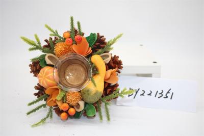China Artificial Pine Cone Christmas Candle Holder Decoration for Table Centerpiece 6x4 Inch for sale