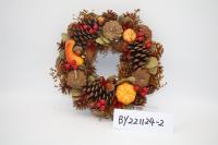 China Wholesale Large Artificial Christmas Wreath Garland 60cm Pine Cone Door Decoration for sale