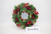 China Wholesale Large Artificial Christmas Wreath Garland 60cm Pine Cone Door Decoration for sale