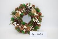 China Wholesale Large Artificial Christmas Wreath Garland 60cm Pine Cone Door Decoration for sale