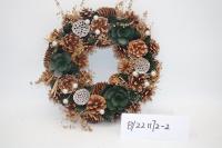 China Wholesale Large Artificial Christmas Wreath Garland 60cm Pine Cone Door Decoration for sale