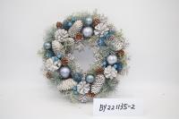 China Wholesale Large Artificial Christmas Wreath Garland 60cm Pine Cone Door Decoration for sale