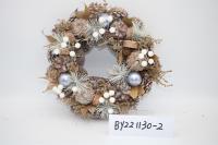 China Wholesale Large Artificial Christmas Wreath Garland 60cm Pine Cone Door Decoration for sale