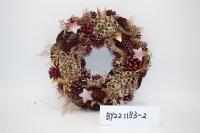 China Wholesale Large Artificial Christmas Wreath Garland 60cm Pine Cone Door Decoration for sale