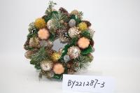 China Wholesale 60cm Artificial Christmas Wreath with Pine Cones and Garland Door Decoration for sale