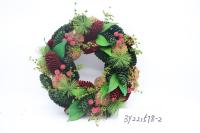 China Wholesale Large Artificial Christmas Wreath Garland 60cm Pine Cone Door Decoration for sale