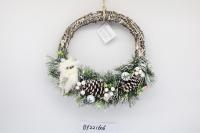China Wholesale Large Artificial Christmas Wreath Garland 60cm Pine Cone Door Decoration for sale
