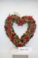 China Wholesale Artificial Christmas Wreath Garland 60cm Pine Cone Door Decoration for sale