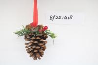 China Customized Christmas Acorn Pendant Festival Decoration 10cm Wood Ornament for sale