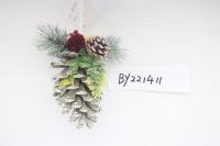 China Customized Christmas Acorn Pendant Festival Decoration 10cm Wood Ornament for sale