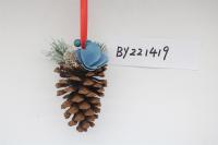 China Customized Christmas Acorn Pendant Festival Decoration 10cm Wood Ornament for sale