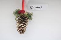 China Customized Christmas Acorn Pendant Festival Decoration 10cm Wood Ornament for sale