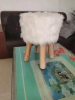 China Solid Wood Animal Shape Shoe Stool Modern Cute Small Chair 30cm Height for sale