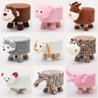 China Solid Wood Animal Shape Shoe Stool 30cm Height Cute Modern Design for Home Entryway for sale