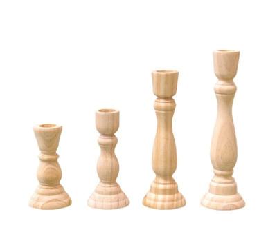 China Handcrafted Wooden Candle Holder Home Decor Statue Carved Wood Figurine Ornament 10cm for sale