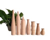China Handcrafted Wooden Candle Holder Home Decor Statue Carved Wood Figurine Ornament 15cm for sale