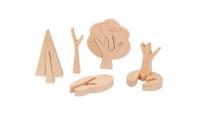 China Eco-Friendly Wooden 3D Building Blocks Creative DIY Art Toy Home Ornament Gift 12-Piece Set for sale