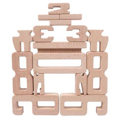 China Eco-Friendly Wooden 3D Building Blocks Creative DIY Art Toy for Kids Home Ornament Gift 100 Piece Set for sale
