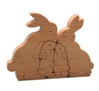China Eco-Friendly Wooden 3D Building Blocks Creative DIY Art Toy for Kids Home Decoration for sale