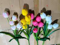 China Wholesale PU Real Touch Artificial Tulip Rose Flowers for Wedding Decoration 30cm for sale
