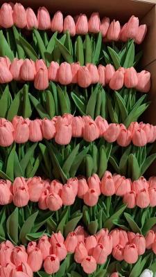 China Wholesale PU Real Touch Tulip Rose Artificial Flowers for Wedding Decoration 30cm for sale