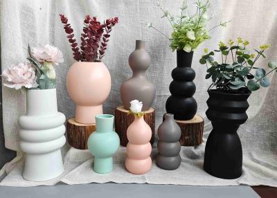 China Handmade Ceramic Flower Pot Porcelain Vase for Home Decor 8 Inch Diameter for sale