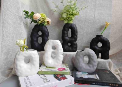 China Handmade Ceramic Flower Pot Vase Porcelain Clay Planter for Home Decor 8 Inch for sale