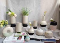 China Handmade Ceramic Clay Flower Pot Vase 6 Inch Porcelain Statued Home Decor Planter for sale