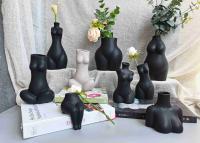 China Handmade Ceramic Flower Pot Vase 6 Inch Porcelain Clay Planter for Home Decor for sale