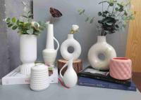 China Handmade Ceramic Clay Flower Pot Vase for Home Decor 8 Inch 2 Pack for sale