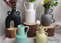 China Handmade Ceramic Flower Pot Vase 6 Inch Porcelain Clay Planter for Home Decor for sale