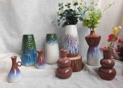 China Handmade Ceramic Clay Flower Pot Vase 6 Inch Porcelain Statued Home Decor for sale