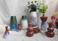 China Handmade Ceramic Clay Flower Pot Vase 8 Inch Porcelain Statued Vase for Home Decor for sale