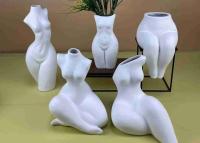 China Handmade Ceramic Clay Flower Pot Vase 8 Inch Porcelain Statued Vase for Home Decor for sale