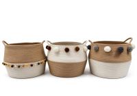 China OEM Cotton Rope Baby Storage Organizer 50L Laundry Basket for Toys Gifts Clothes for sale