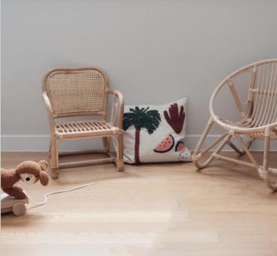 China Eco Friendly Rattan Kids Garden Chair Baby Home Sofa Furniture 80cm for sale