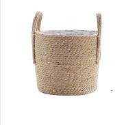 China Natural Seagrass Storage Basket with Handle Eco Friendly Toy Clothes Organizer 40x30cm for sale
