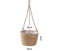 China Natural Seagrass Storage Basket with Handle Eco Friendly Toy Clothes Organizer 40x30cm for sale