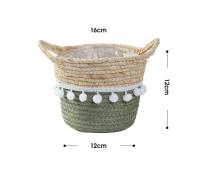 China Natural Seagrass Storage Basket with Handle Eco Friendly Toy Clothes Organizer 40x30cm for sale