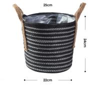 China Natural Seagrass Storage Basket with Handle Eco Friendly Toy Clothes Organizer 40x30cm for sale