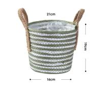 China Natural Seagrass Storage Basket with Handle Eco Friendly Toy Clothes Organizer 40x30cm for sale