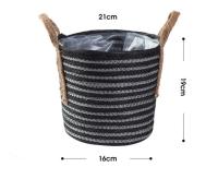 China Natural Seagrass Storage Basket with Handle Eco Friendly Toy Clothes Organizer 40x30cm for sale