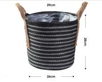 China Natural Seagrass Storage Basket with Handle Eco Friendly Toy Clothes Organizer 40x30cm for sale