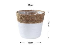China Natural Seagrass Storage Basket with Handles Eco Friendly Toy Clothes Basket 40x30x25 cm for sale