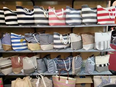 China Handmade Woven Seagrass Straw Tote Bag for Women Summer Beach Shopping Storage 45x30cm for sale